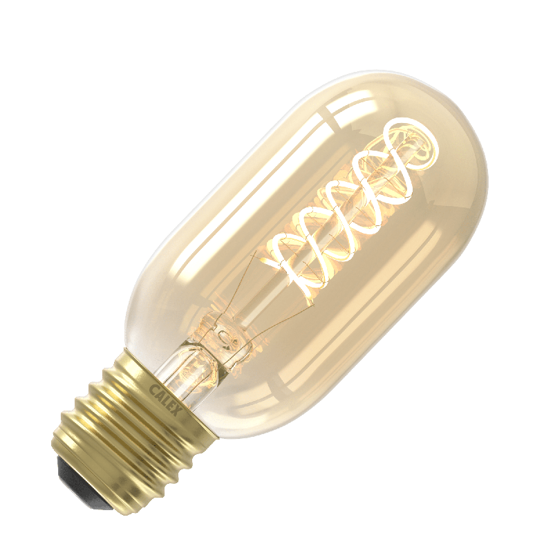 Calex | Filament LED | Grande douille E27 | T45 | Tube | Or | 5.5W